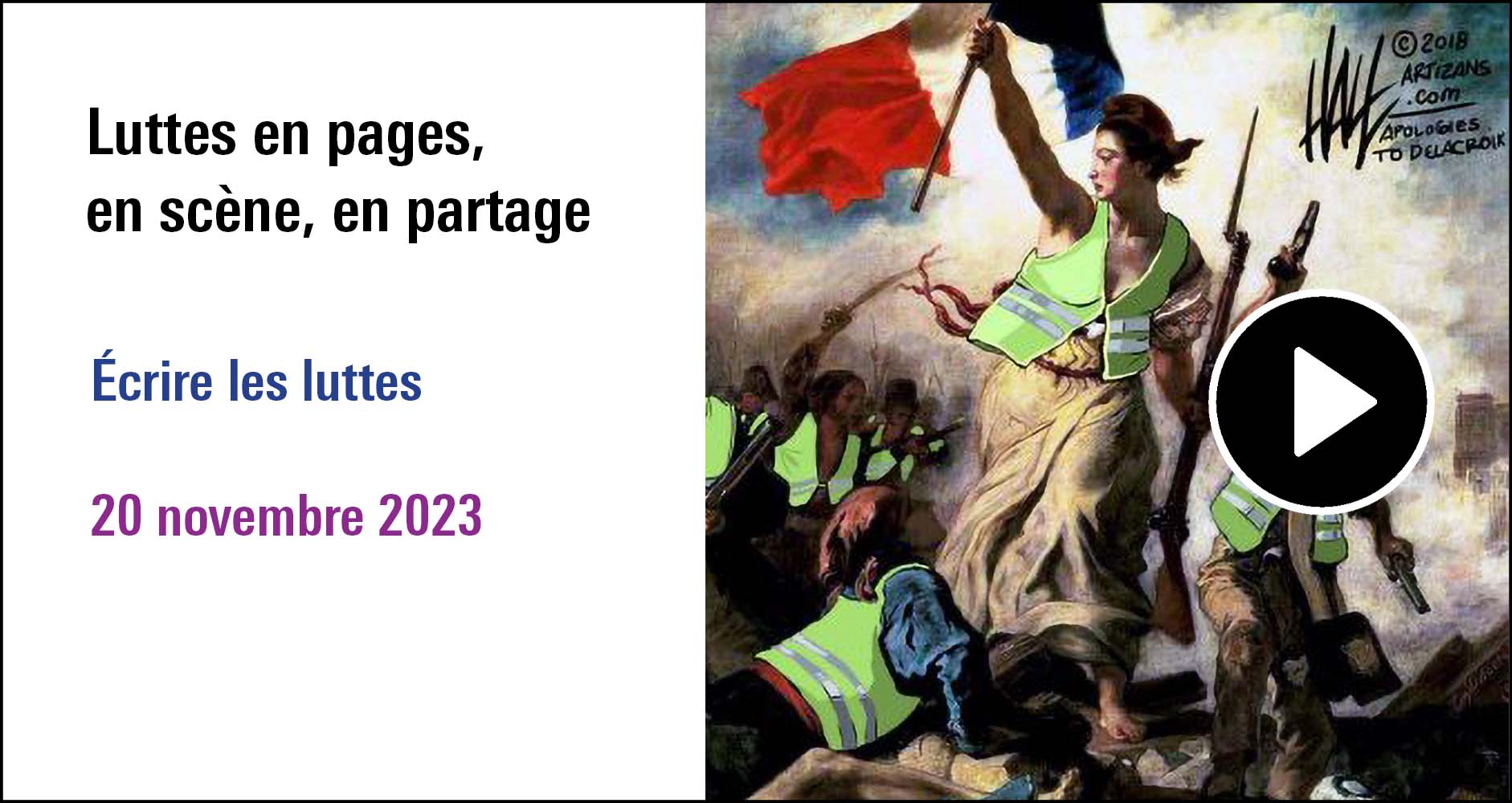 Luttes en pages, en scène, en partage - Replay